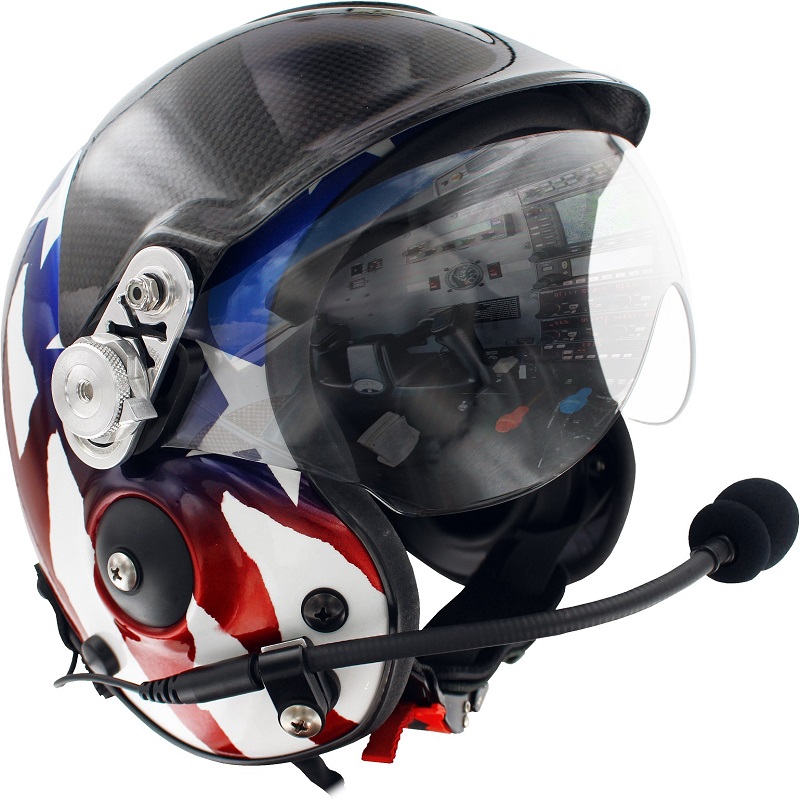 Bonehead Lightspeed Aries Flight Helmet - Wings Out West